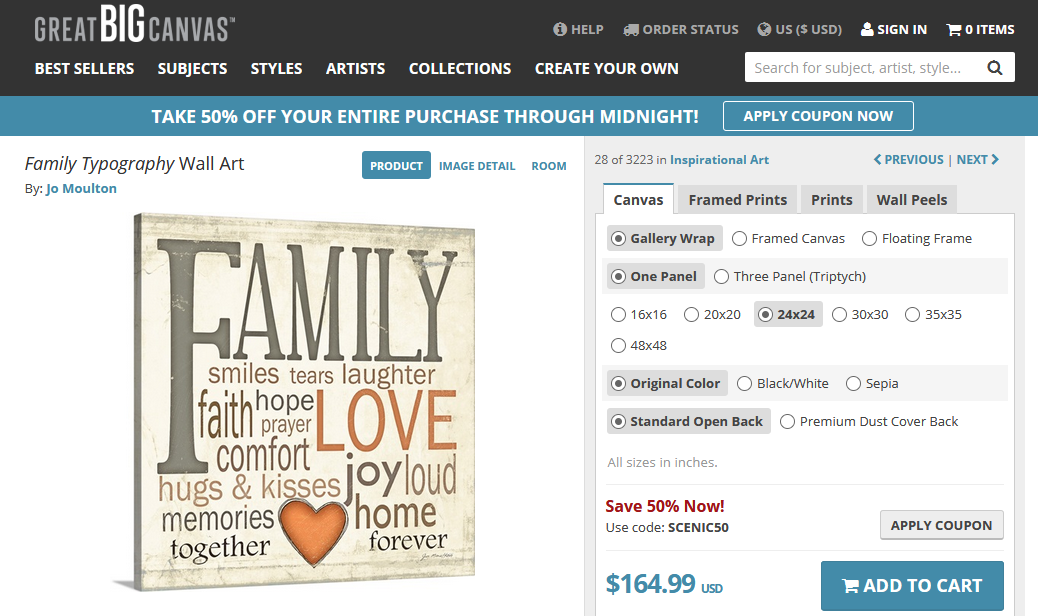 50 OFF Great Big Canvas Coupons Promo Codes Deals Apr 2023 50 OFF Great Big Canvas Coupons Promo Codes Deals Apr 2023